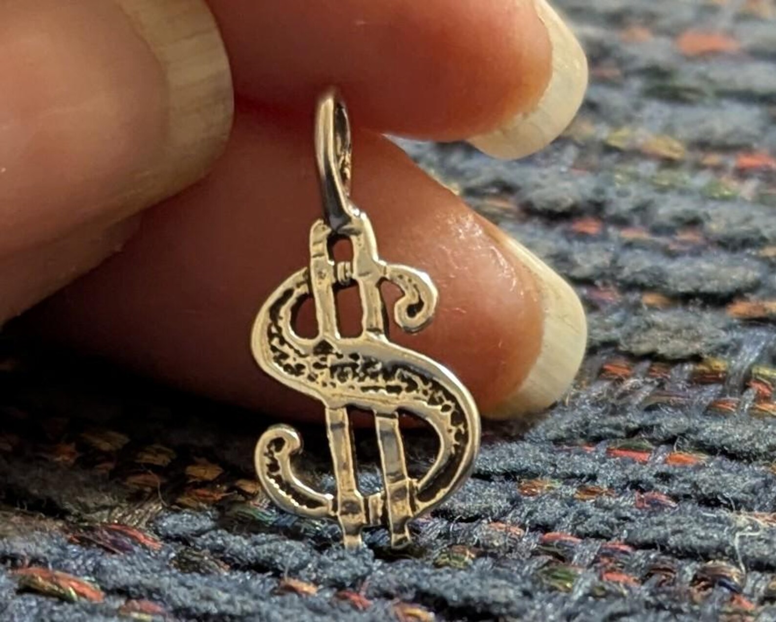 Dollar Sign Silver Charm Dollar Sign Bracelet Charm Necklace Charm ...