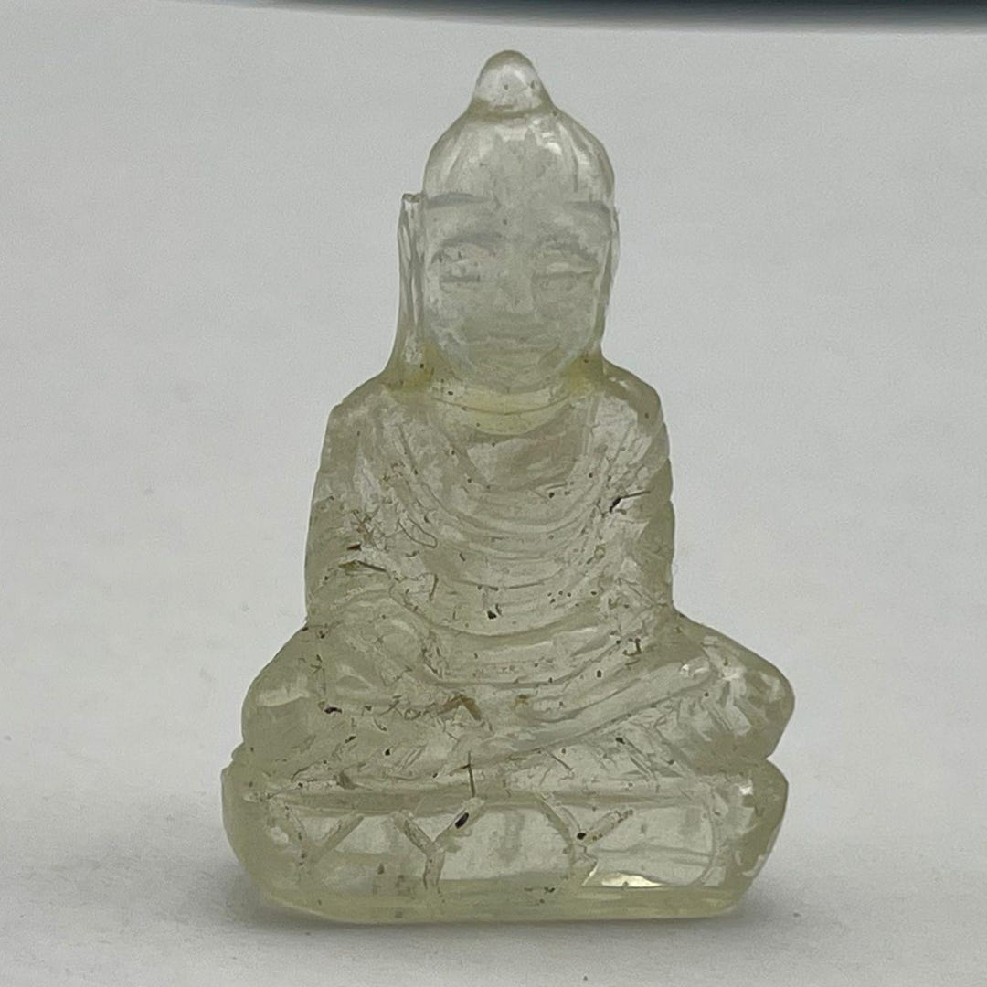 Natural Libyan Desert Glass Buddha Figure -hand-carved Crystal ...