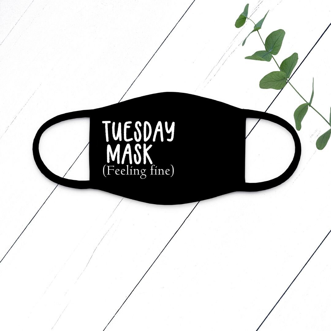 Funny Mask Days of the Week Double Layer Cotton Washable - Etsy