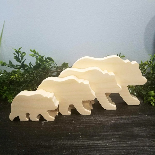 Wood Bear - Etsy