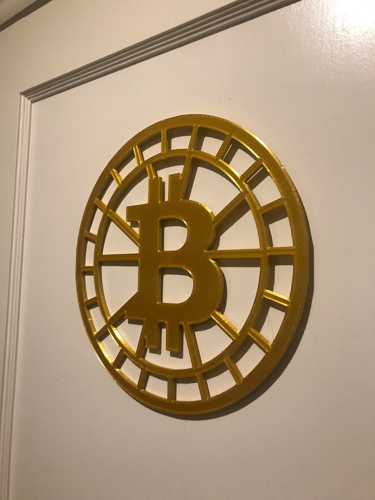 Bitcoin 3D Printed Wall Art Decor - Etsy