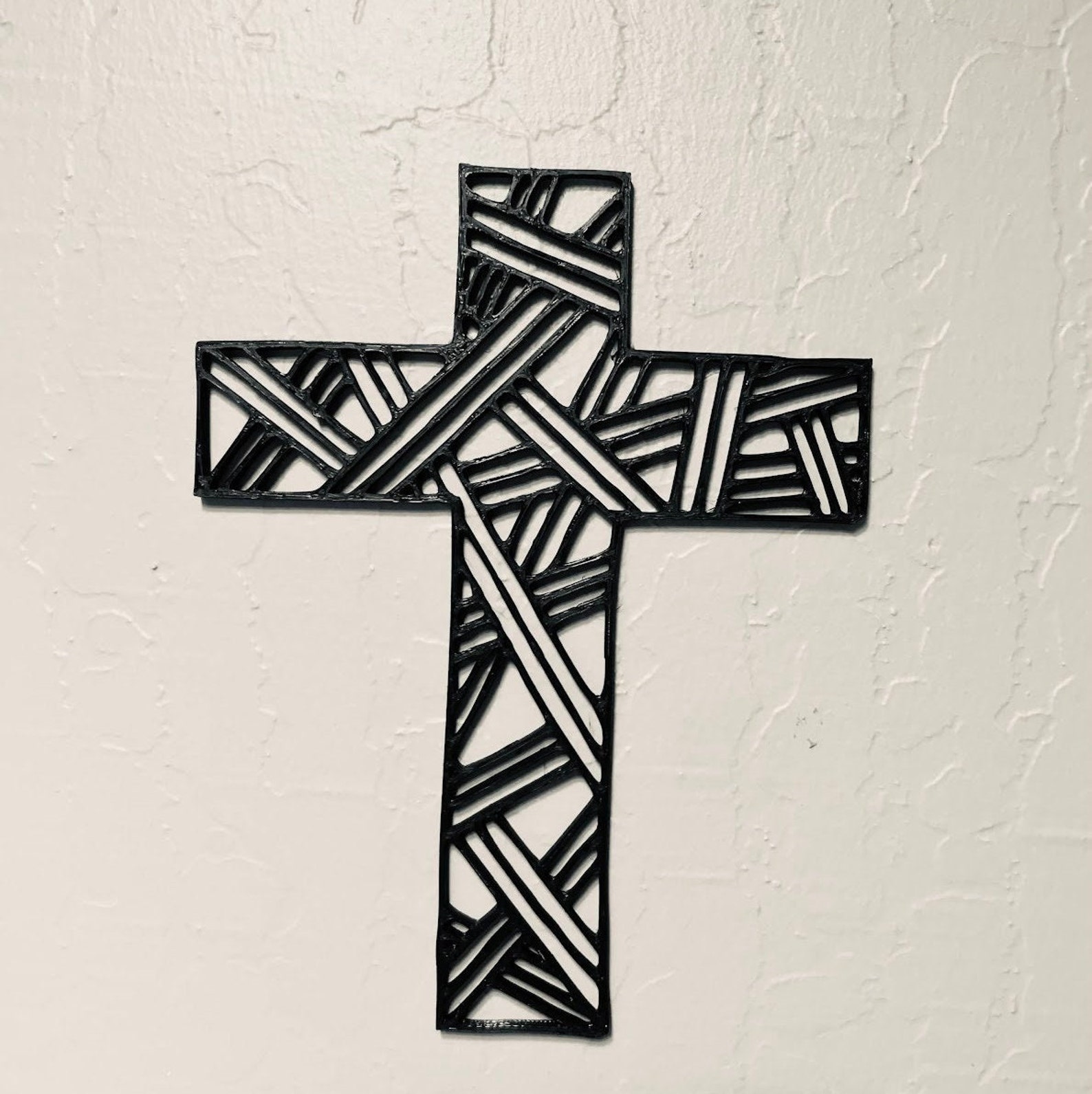 Plastic 3d Printed Cross Wall Art Christian Home Decor - Etsy