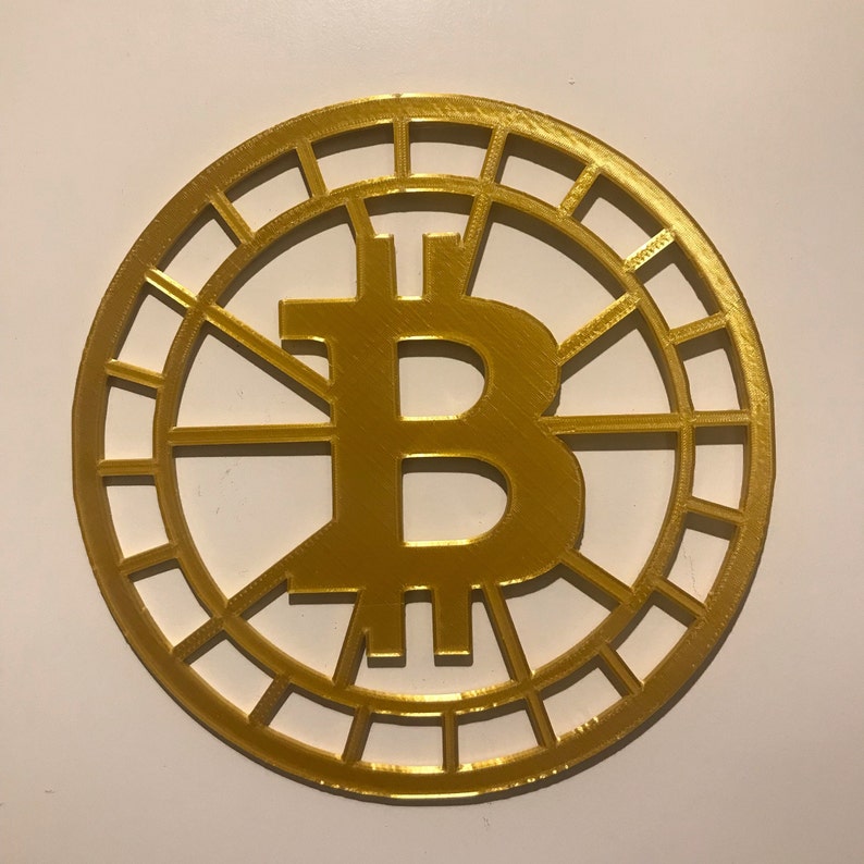 Bitcoin 3D Printed Wall Art Decor - Etsy