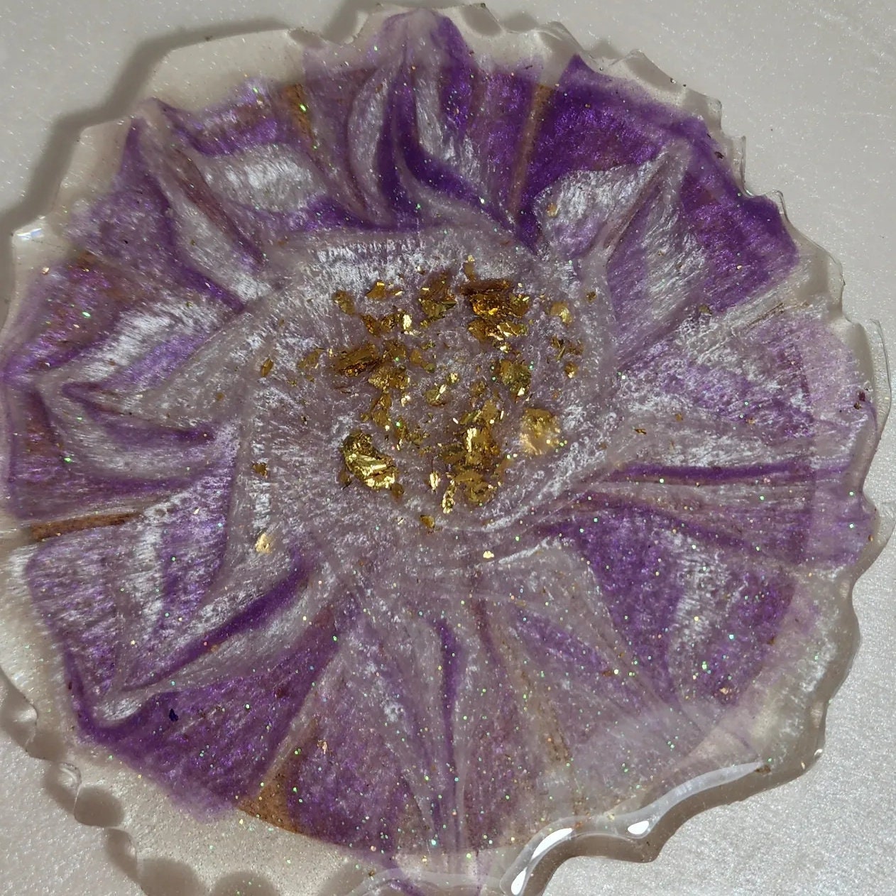 Purble and White Floral Design Coasters/ Purple Coasters / - Etsy