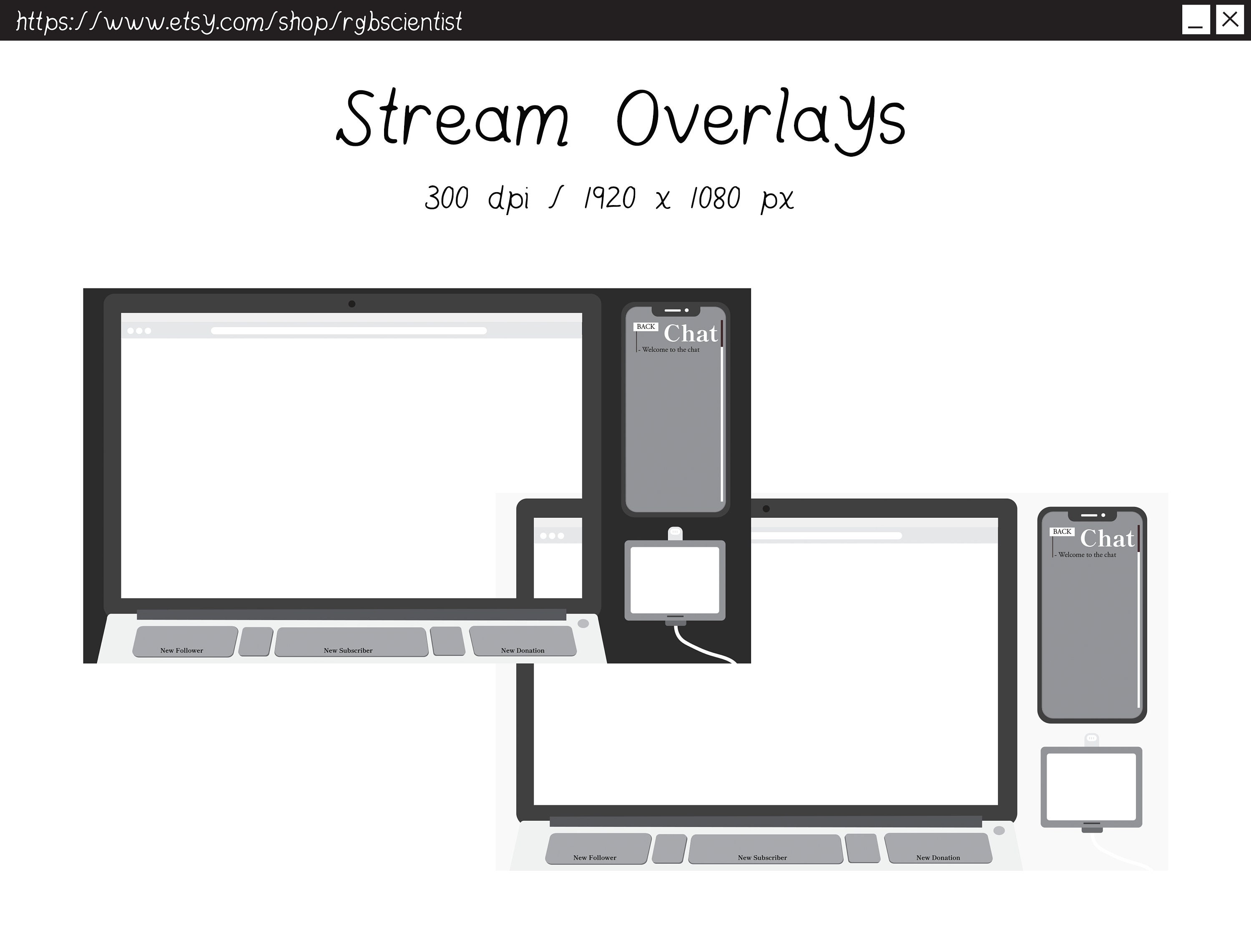 Minimal Laptop Stream Overlay - Etsy
