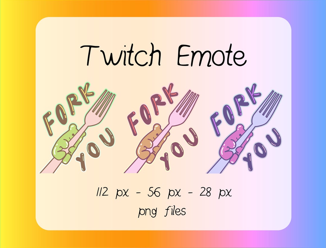 Fork You Twitch Emotes - Etsy