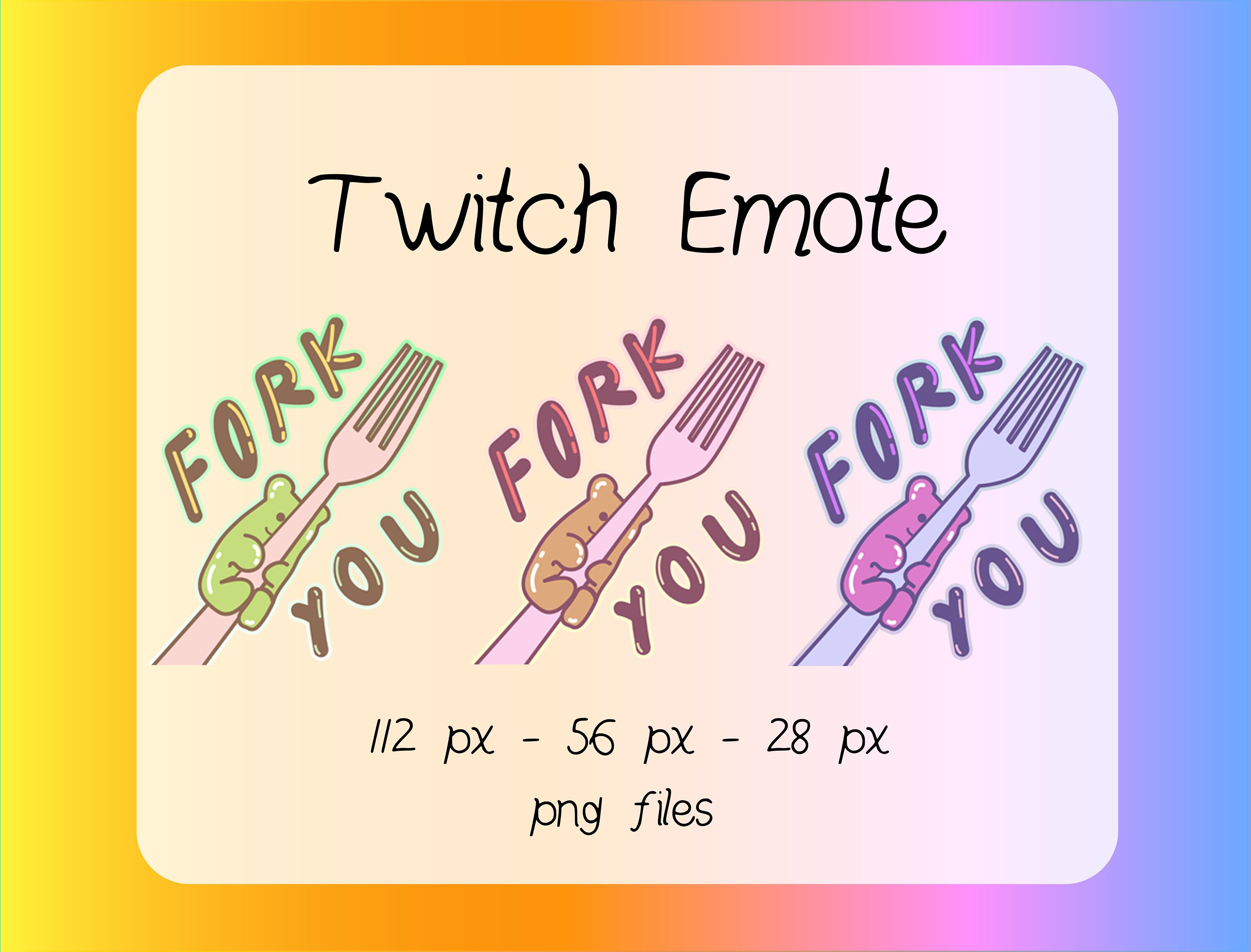 Fork You Twitch Emotes - Etsy