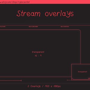 Fire Minimal Red Pack / 2x Stream Overlays / Chat & Webcam Overlay ...