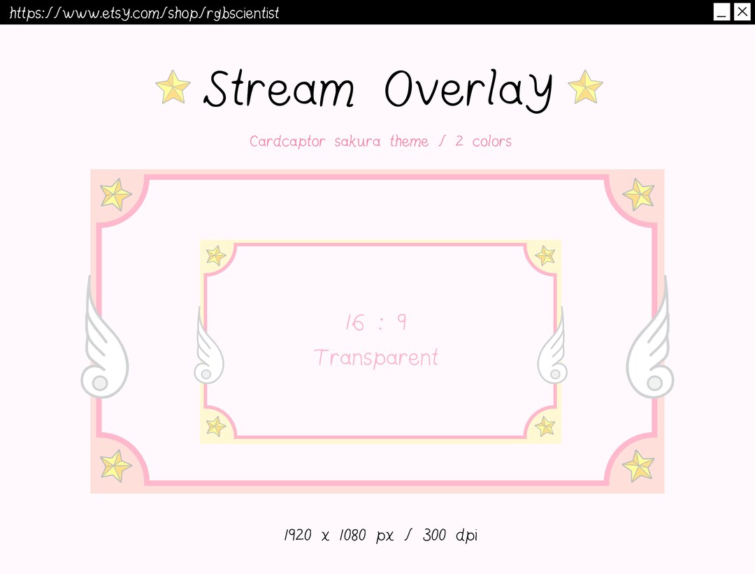 Pink Angelic Stream Overlay / 2x Gaming Stream Frame - Etsy