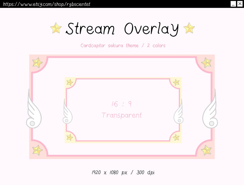 Pink Angelic Stream Overlay / 2x Gaming Stream Frame - Etsy