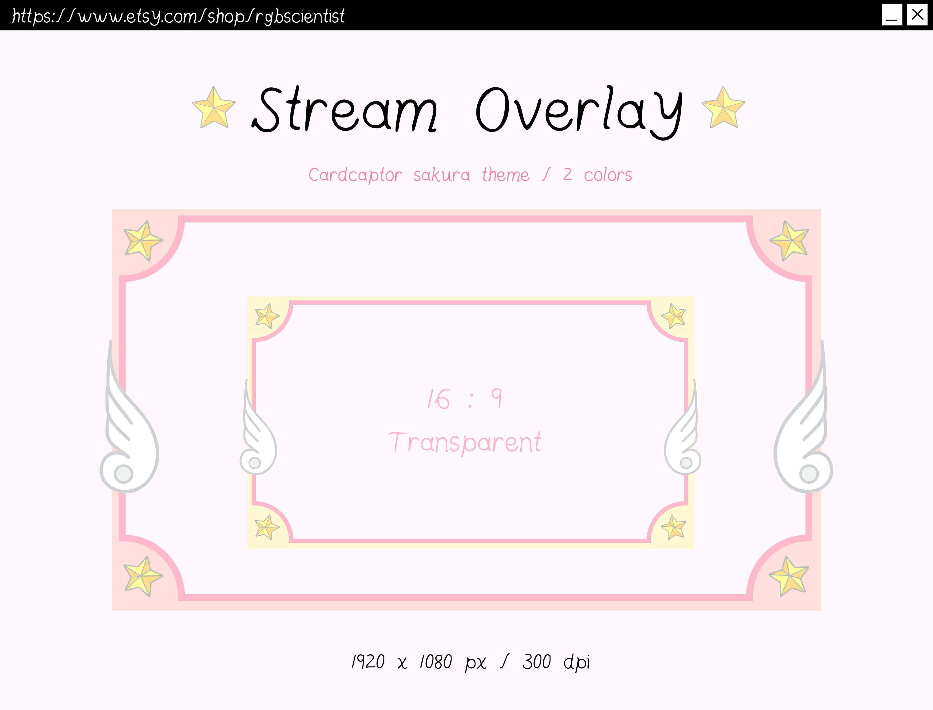 Pink Angelic Stream Overlay / 2x Gaming Stream Frame - Etsy