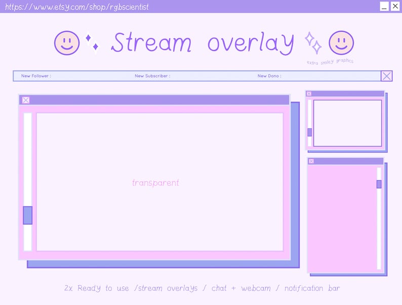 Pastel Lavender Browser Stream Overlay / Ready to Use Stream - Etsy