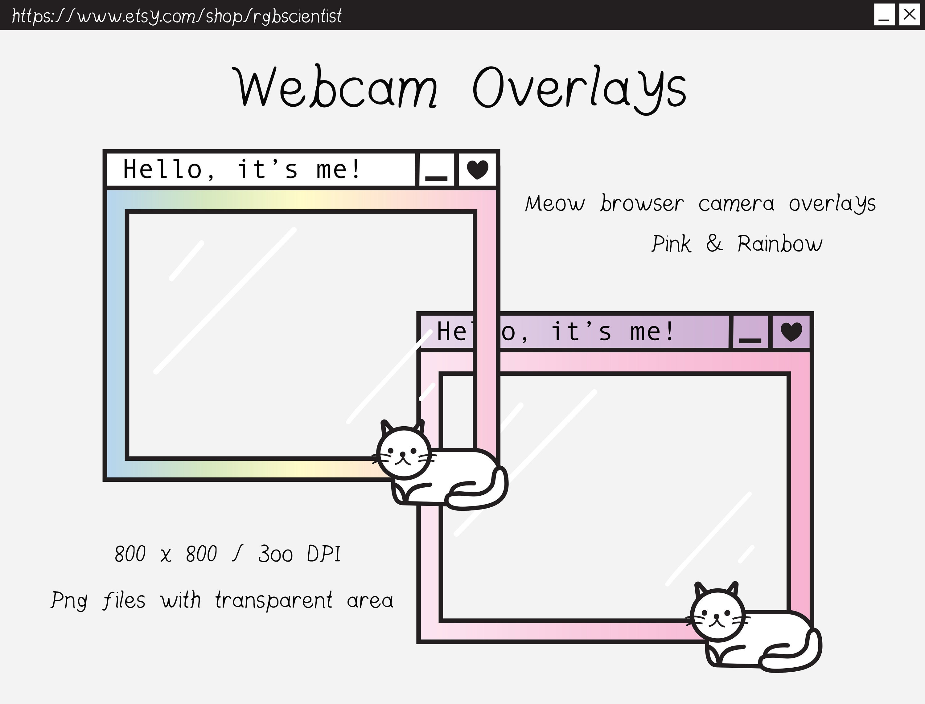 Cute Cat Loaf Browser Webcam Overlay - Etsy