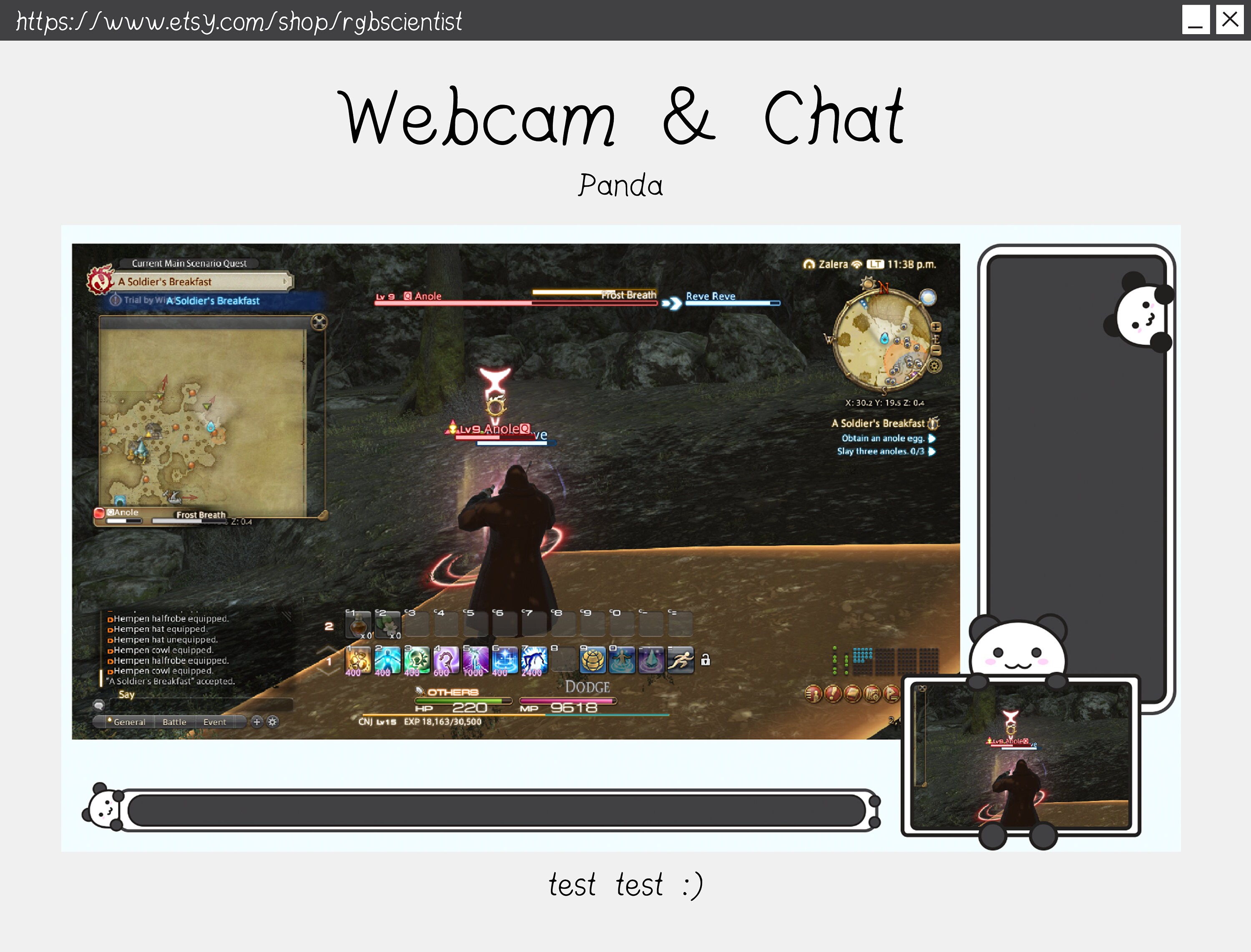 Panda Webcam Frames / Chat / Notification Bar / 6x Stream Decors - Etsy