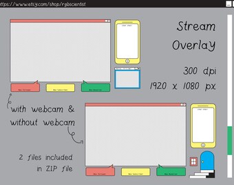 Baby Retro Pastel Stream Overlay With Webcam and Without | Etsy
