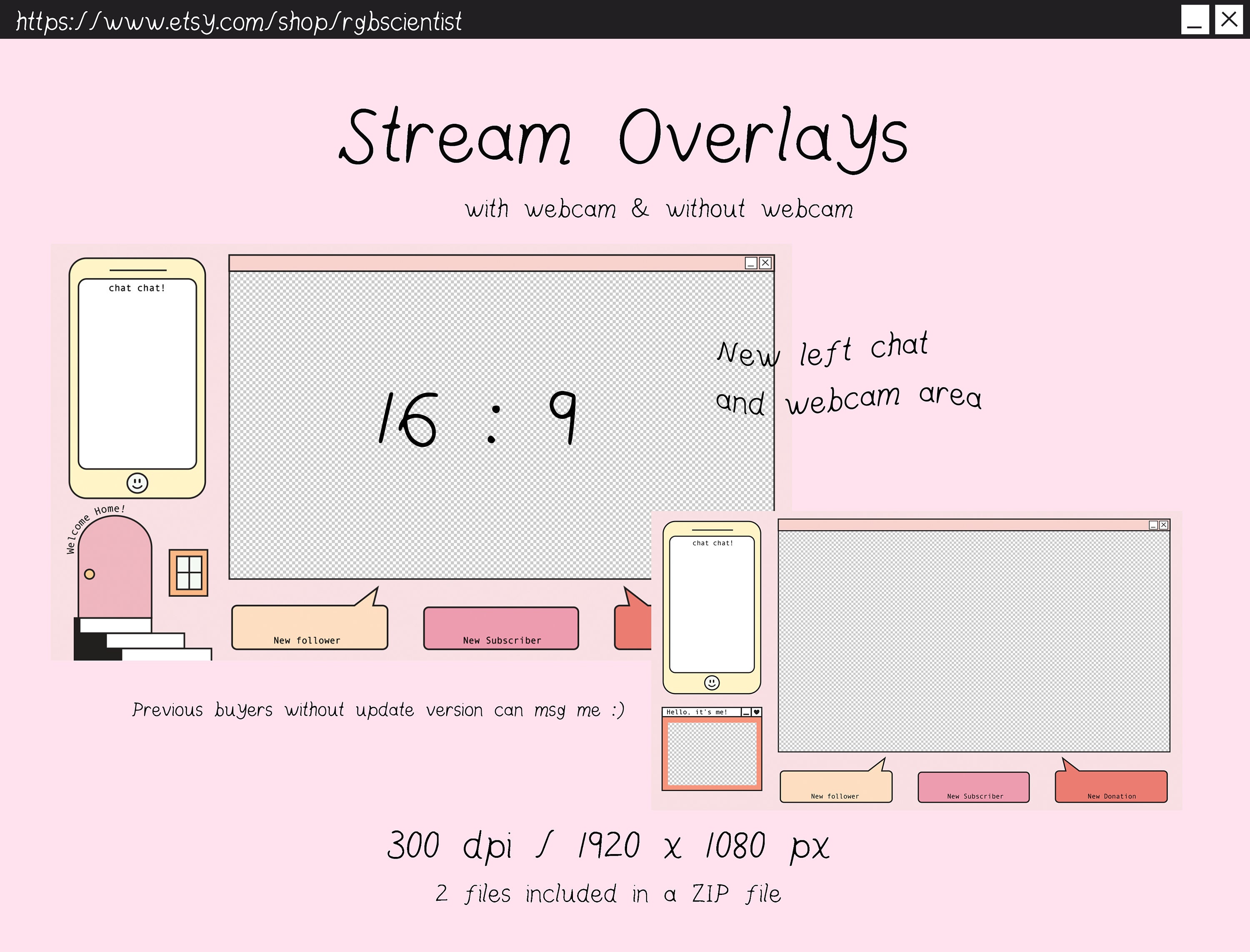 Baby Retro Pastel Stream Overlay With Webcam and Without - Etsy
