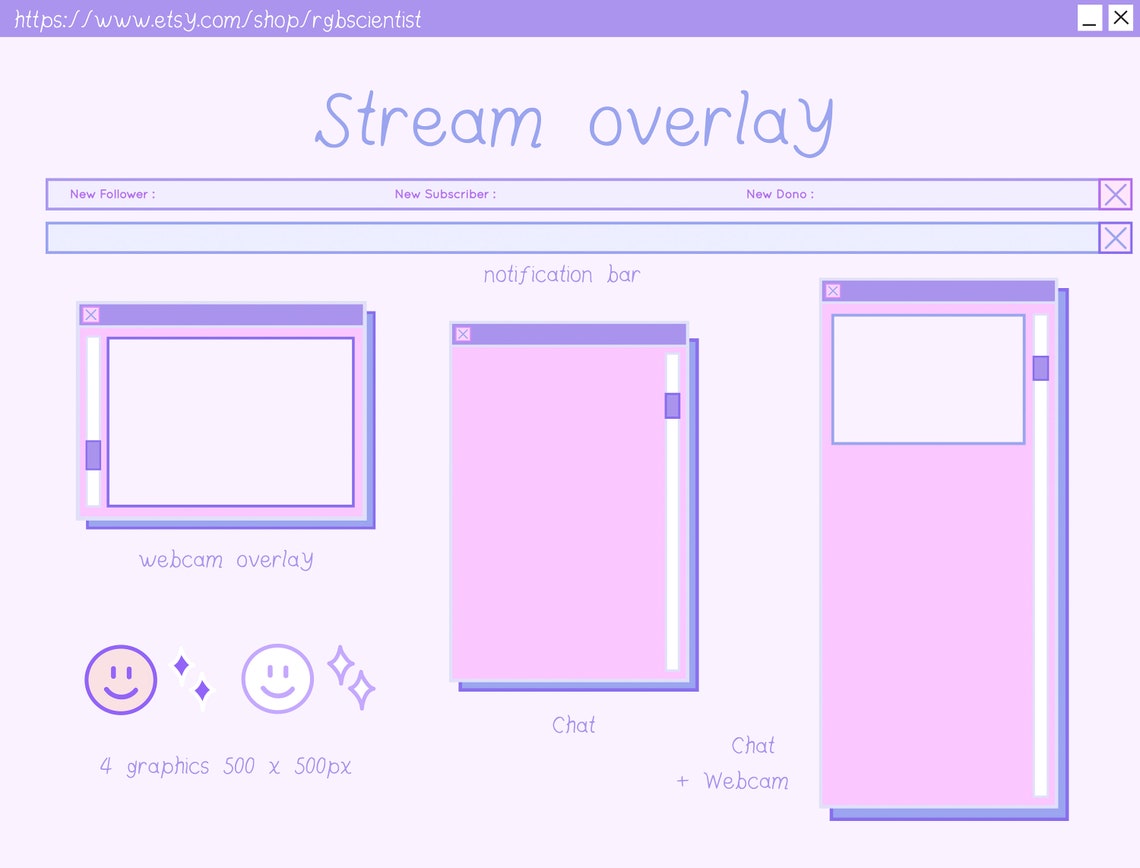 Pastel Lavender Browser Stream Overlay / Ready to Use Stream - Etsy