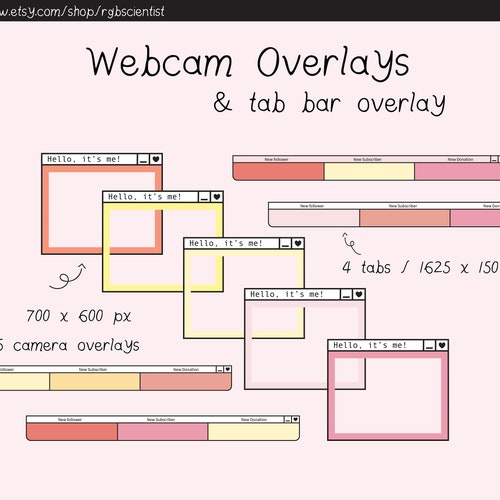 Baby Retro Pastel Stream Overlay With Webcam and Without - Etsy