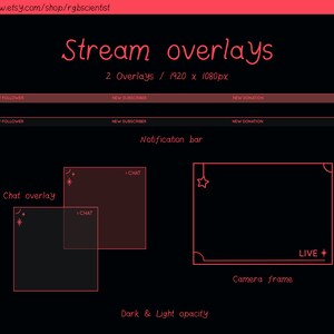 Fire Minimal Red Pack / 2x Stream Overlays / Chat & Webcam Overlay ...