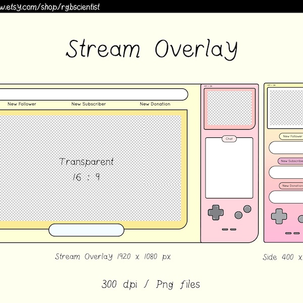 Gameboy Overlay - Etsy