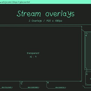 Green Minimal Pack / 2x Stream Overlays / Chat & Webcam Overlay ...
