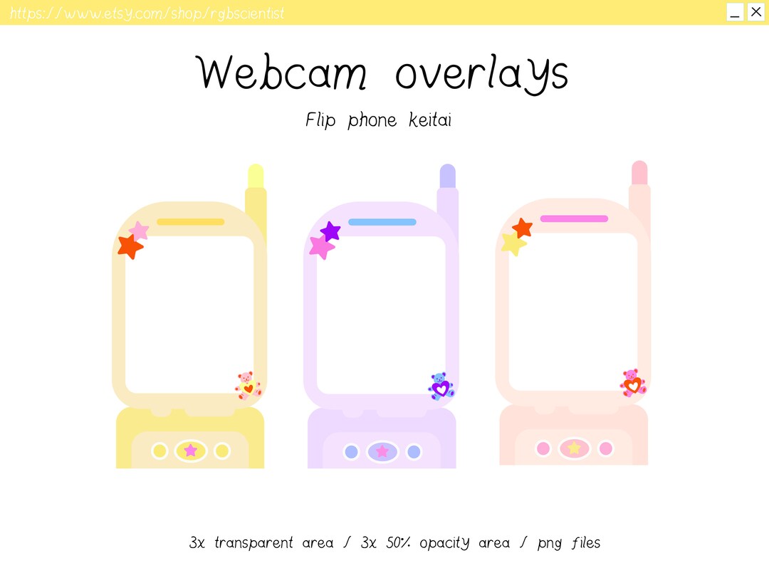 Flip Phone Keitai Webcam Overlays / Mini Chat Box - Etsy