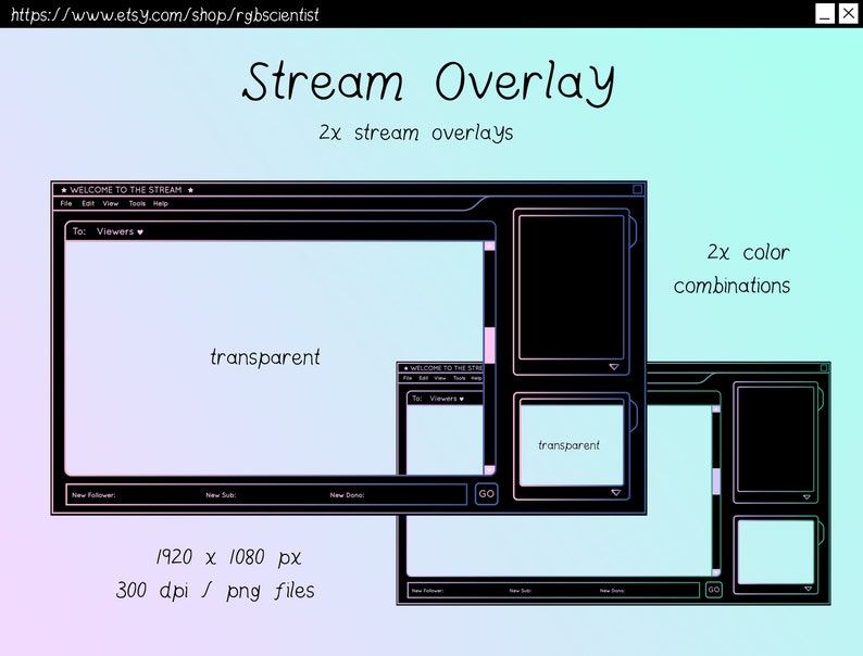 Retro Chat Messenger Gradient Overlays / 2x Gradient Colors - Etsy