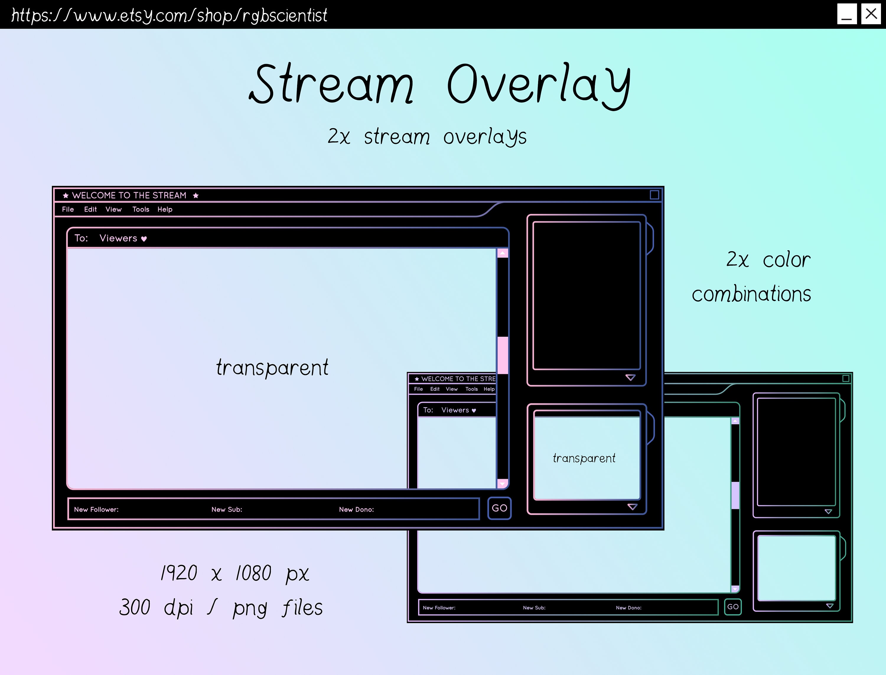 Retro Chat Messenger Gradient Overlays / 2x Gradient Colors - Etsy