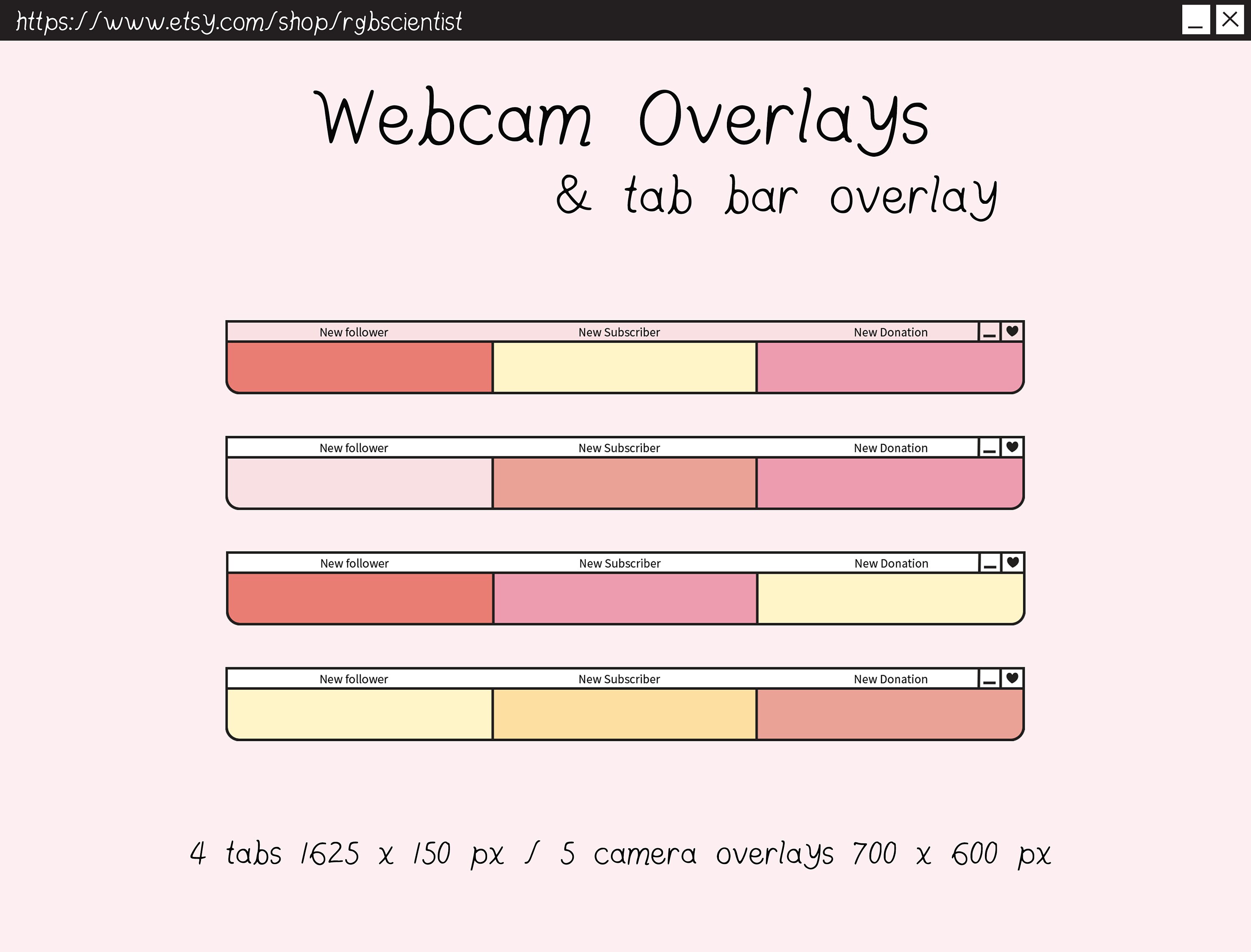 Baby retro pastel webcam and notification overlay / tab bar | Etsy