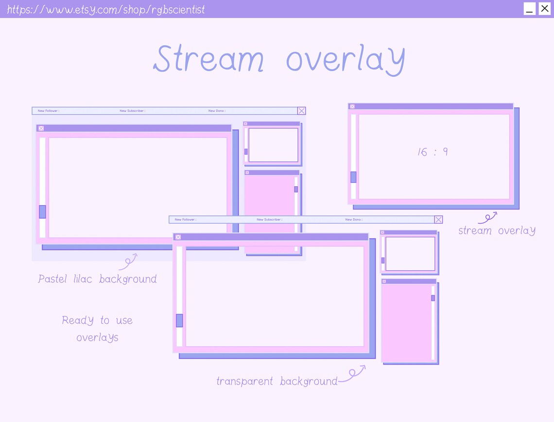 Pastel Lavender Browser Stream Overlay / Ready to Use Stream - Etsy
