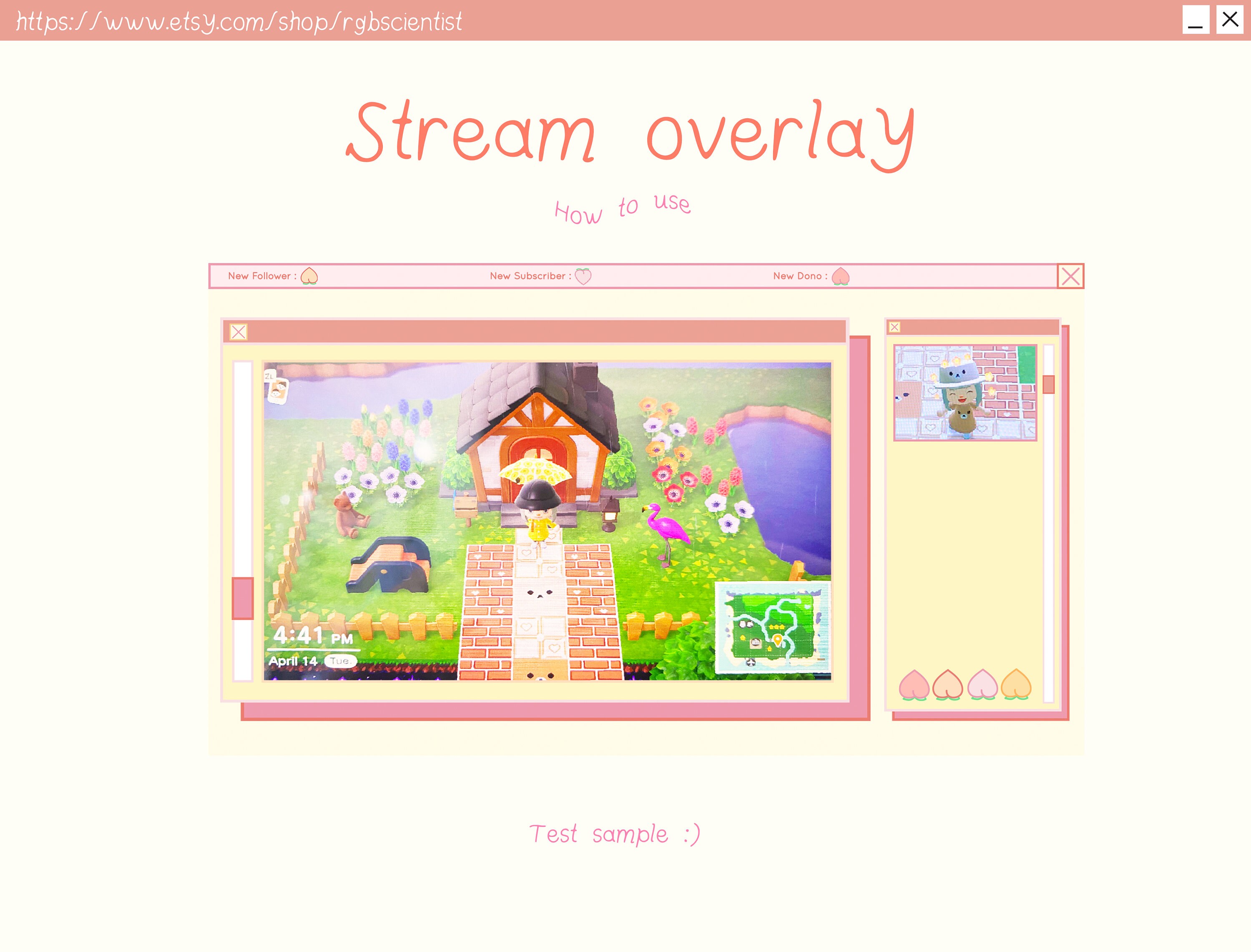 Yellow Peach Browser Stream Overlay / Ready to Use Stream - Etsy