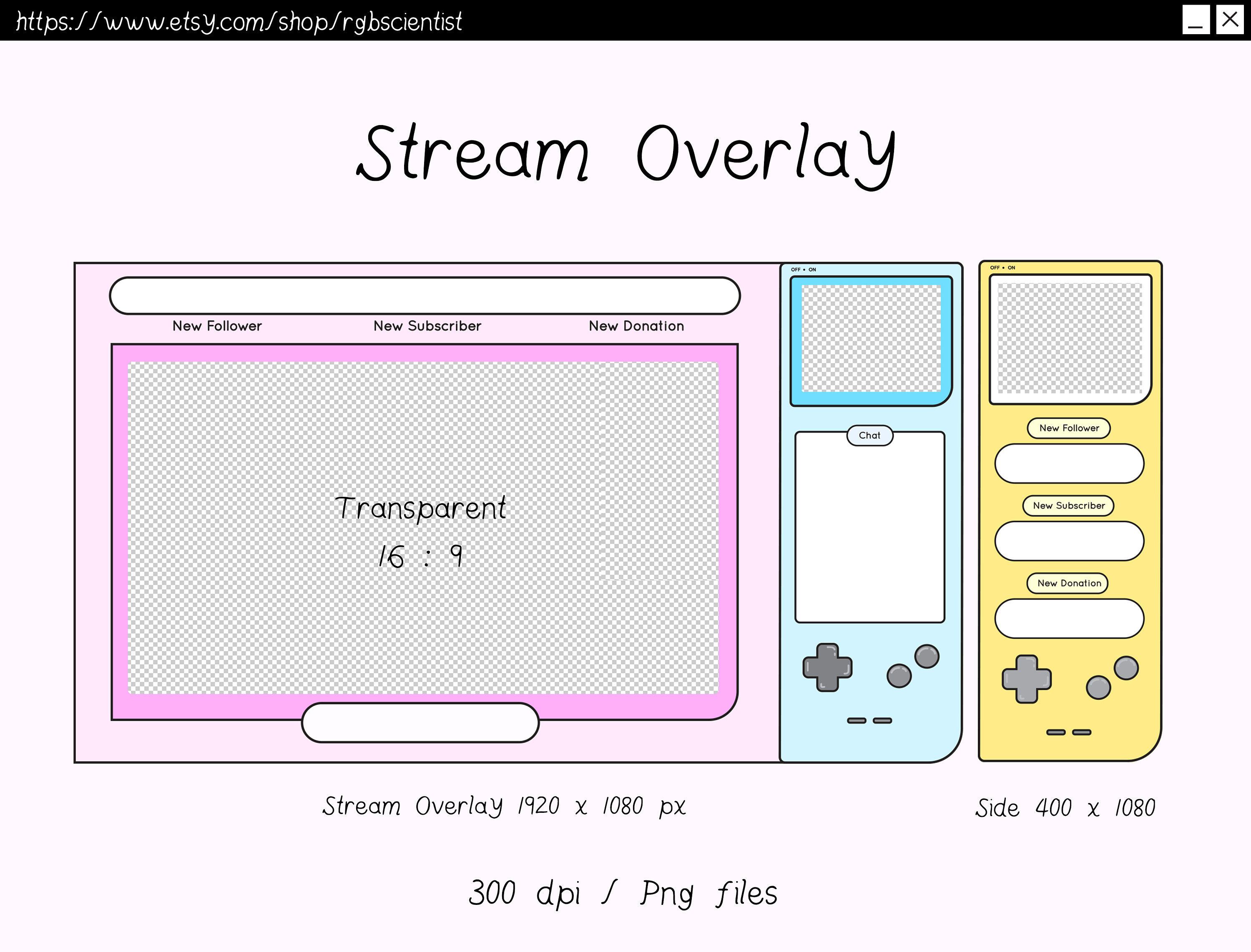 Gameboy Icecream Color Stream Overlay - Etsy