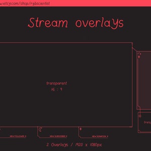 Fire Minimal Red Pack / 2x Stream Overlays / Chat & Webcam Overlay ...