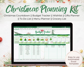 Christmas Budget Spreadsheet Digital Christmas Planner - Etsy