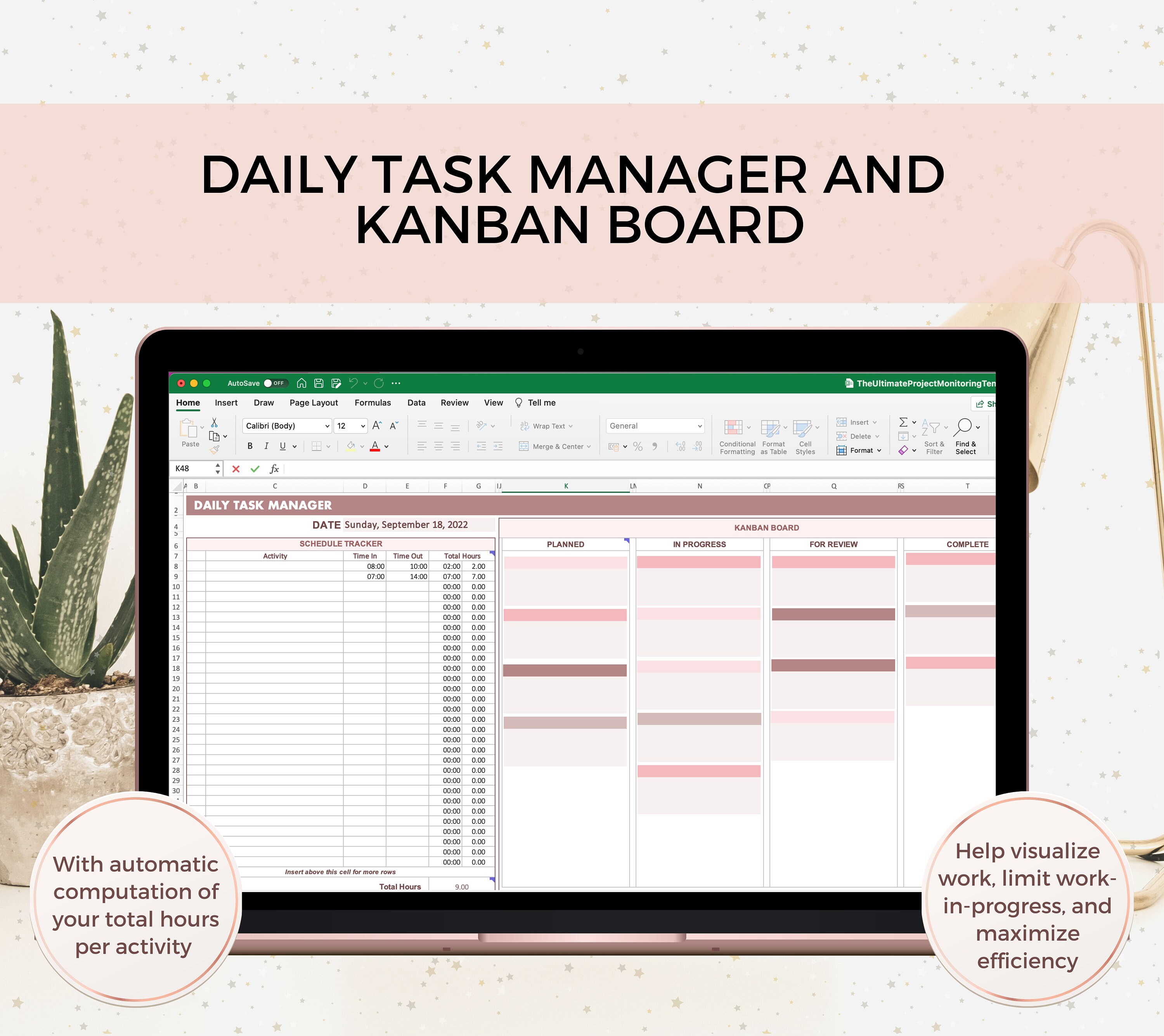 Project Management, Boss Babe Template, Gantt Chart, Boss Babe Planner ...