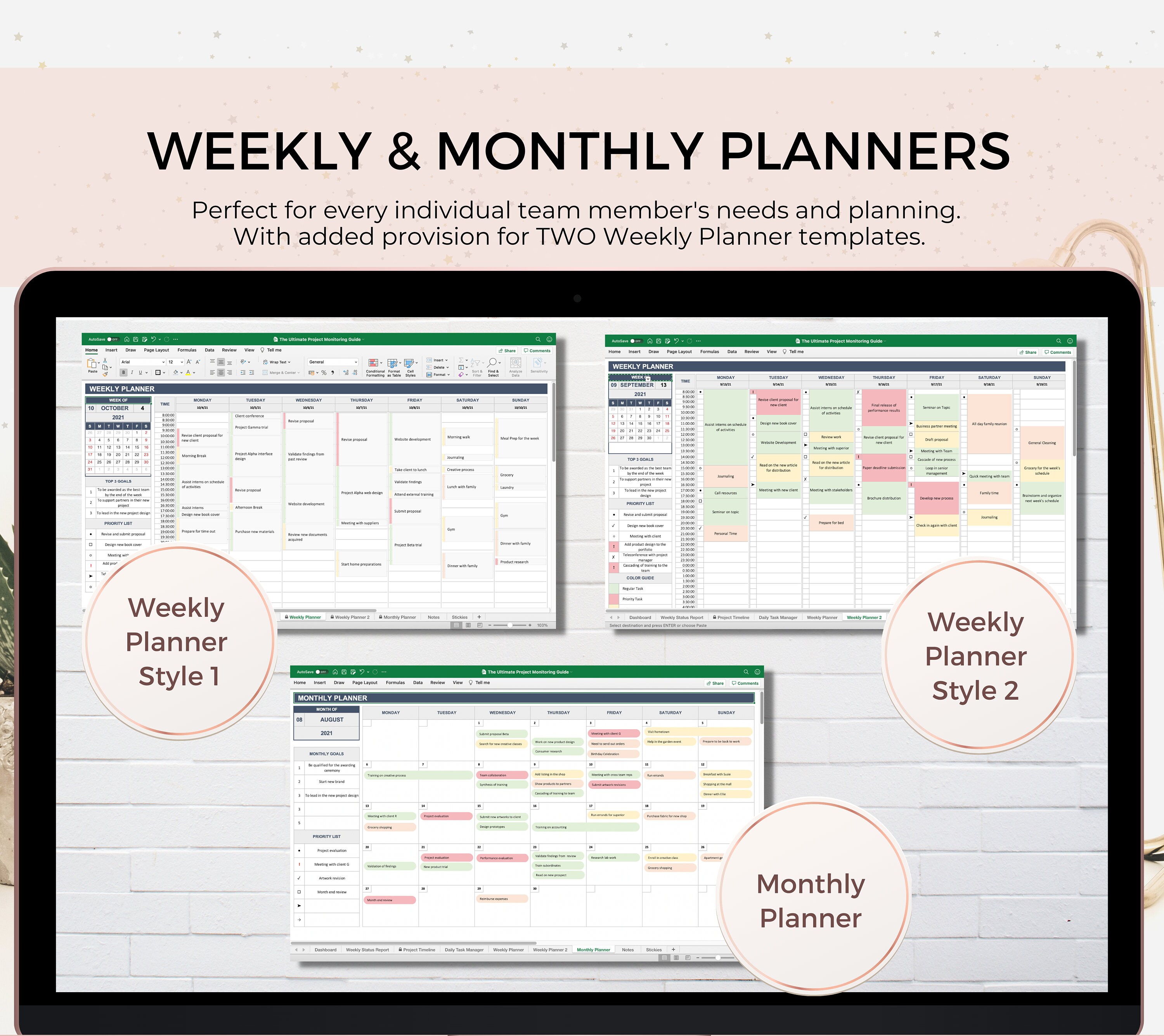 Project Management Template Excel Dashboard Project Tracker | Etsy