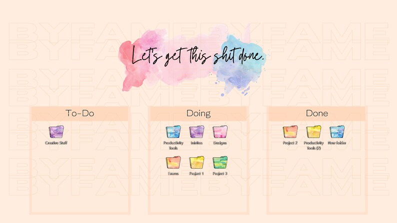 Watercolor Desktop Background, Desktop Organizer, Minimalist Background ...