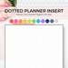 Dotted Paper Printable, Dotted Planner, Dotted Journal, Blank Planner ...
