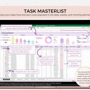 To Do List Excel, Excel Planner Template, Task Tracker Template, Daily ...