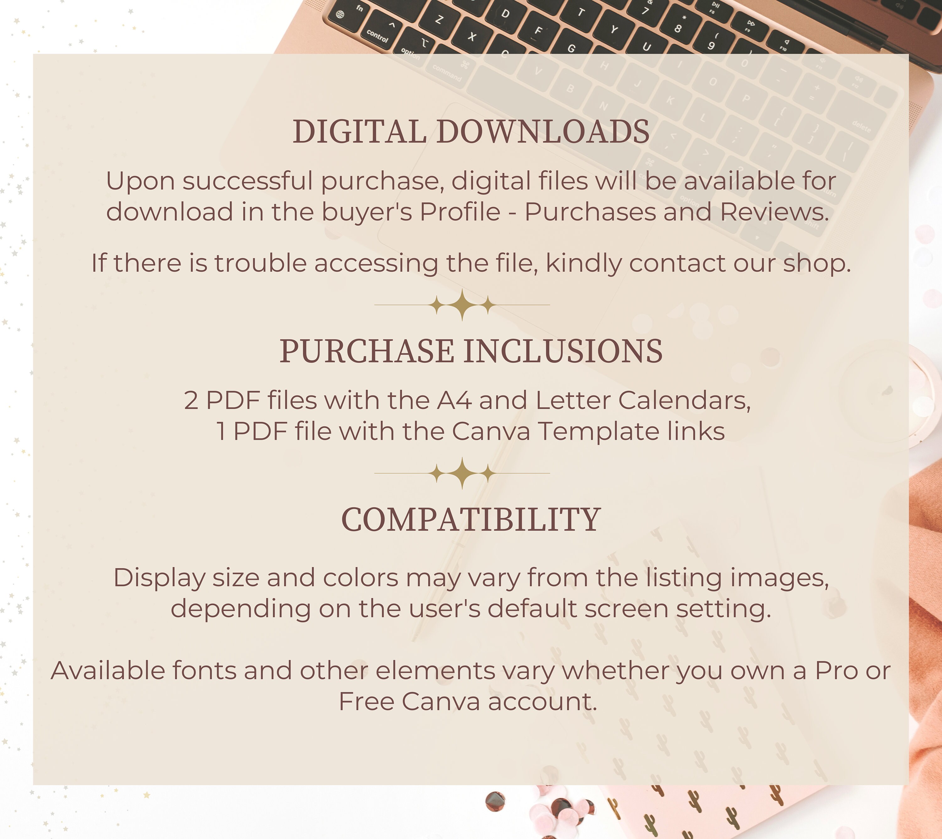 Floral Calendar 2023, Printable Calendar 2023, Editable Calendar ...