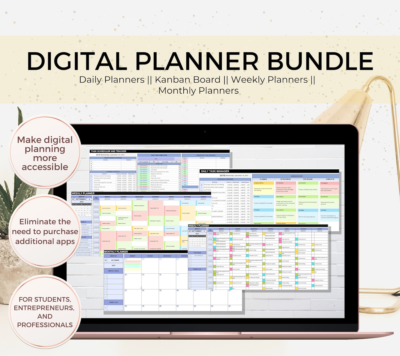 Excel Planner Template Digital Planner Bundle to Do List - Etsy