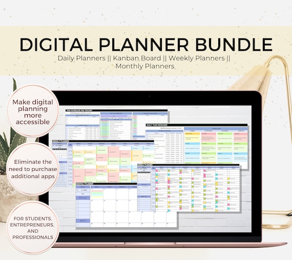 Excel Planner Template Digital Planner Bundle to Do List - Etsy