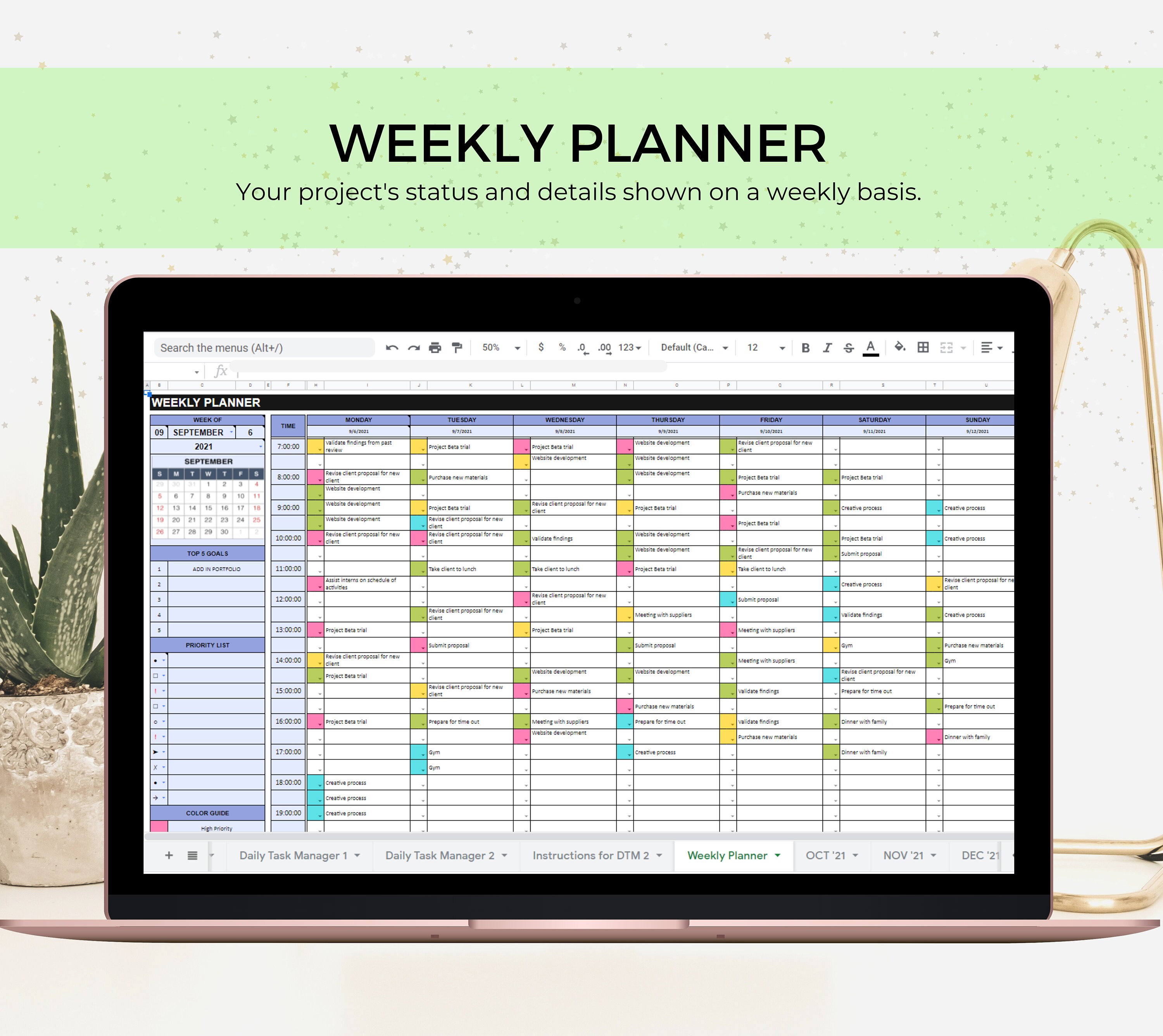Google Sheets Project Management, the Ultimate Planner, Project ...