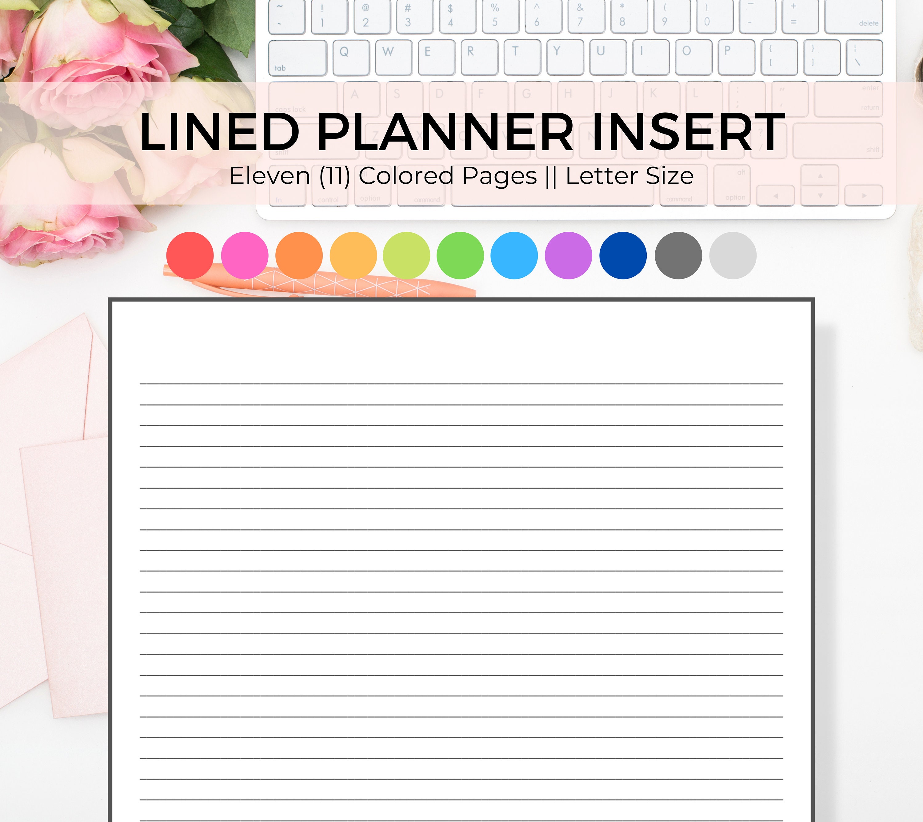Lined Journal Printable, Printable Lined Paper, Lined Notes, Lined ...