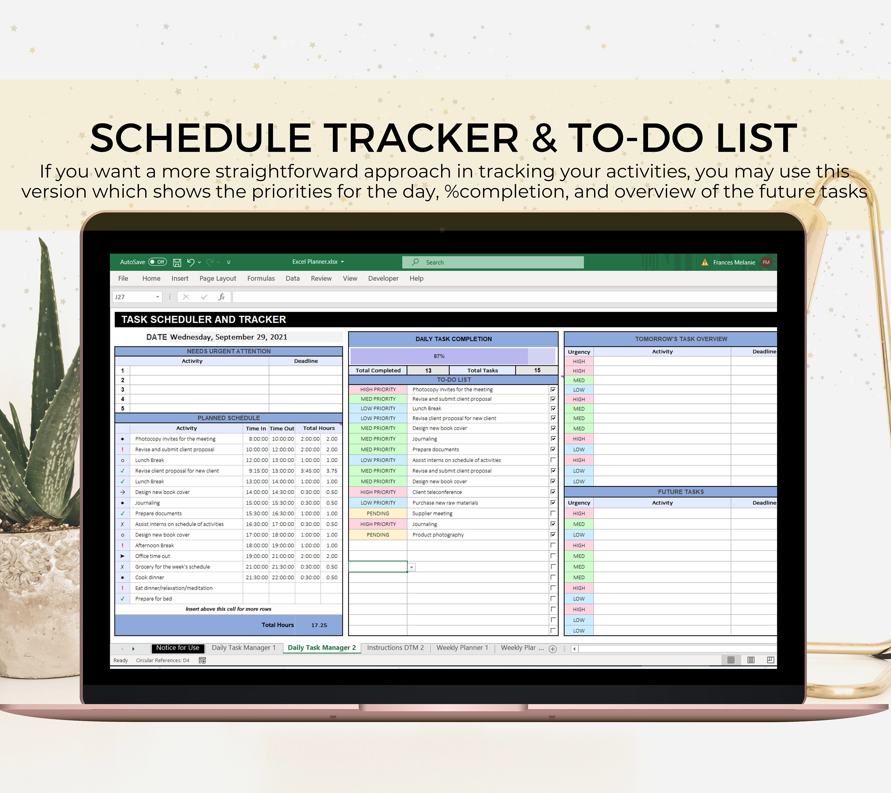 Excel Planner Template Digital Planner Bundle to Do List - Etsy