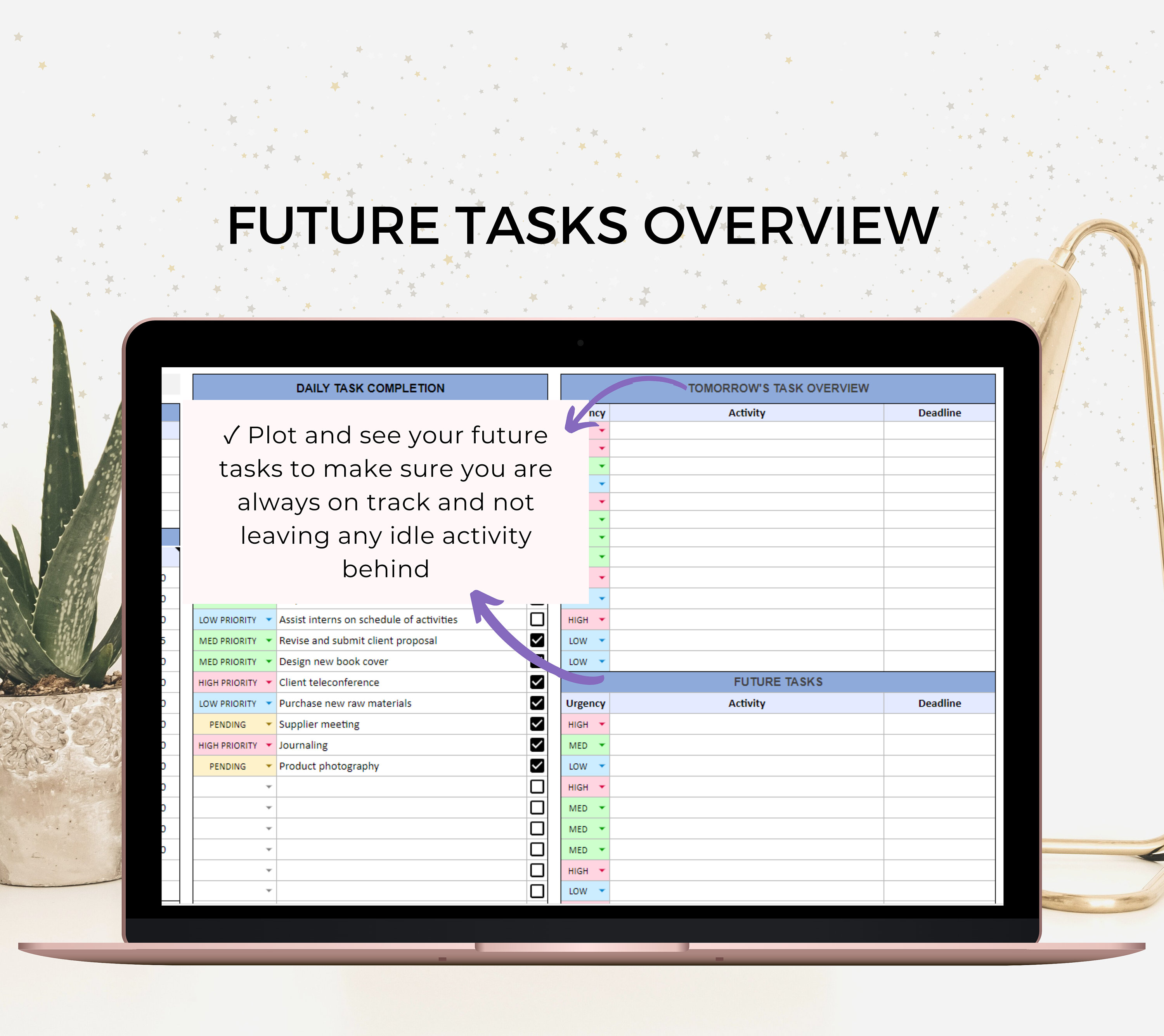 Google Sheets to Do List, Google Sheets Planner, Schedule Template ...