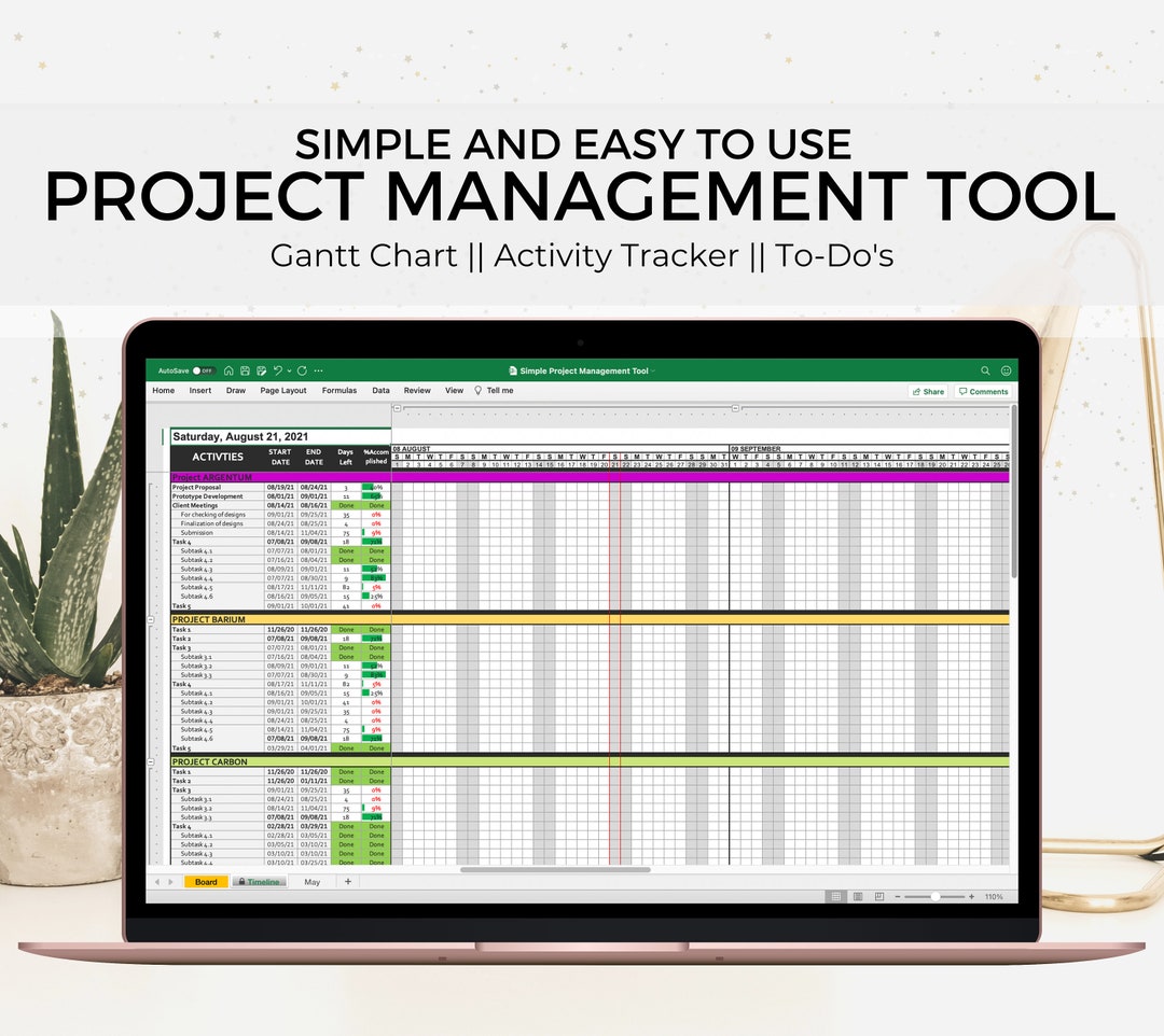 Project Management Excel Template, To-do List, Activity Monitoring ...