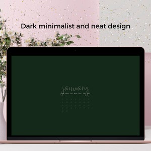 Desktop Wallpaper Organizer, Green Desktop Organizer, Minimalist ...