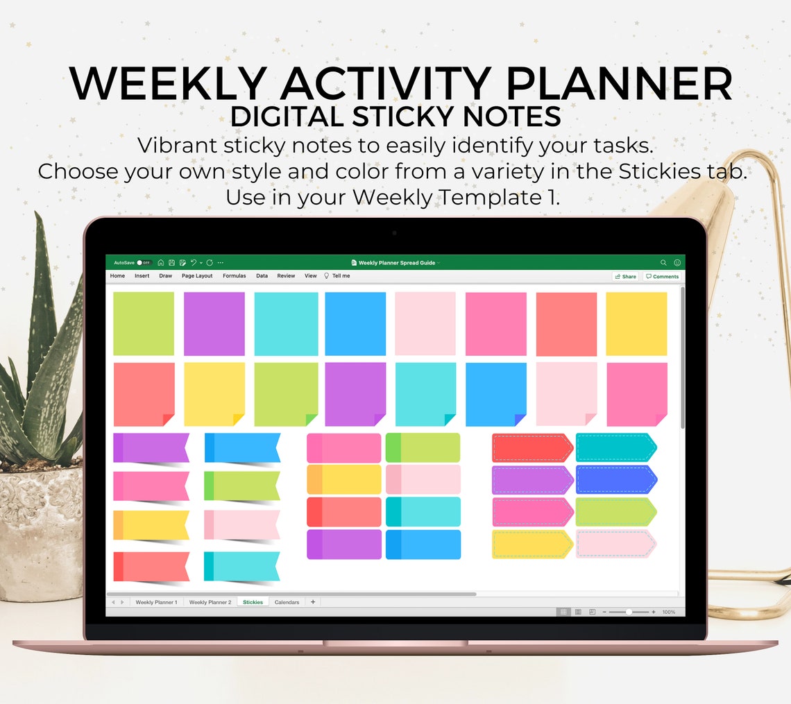Weekly Planner Excel Weekly Planner Template Weekly Schedule | Etsy