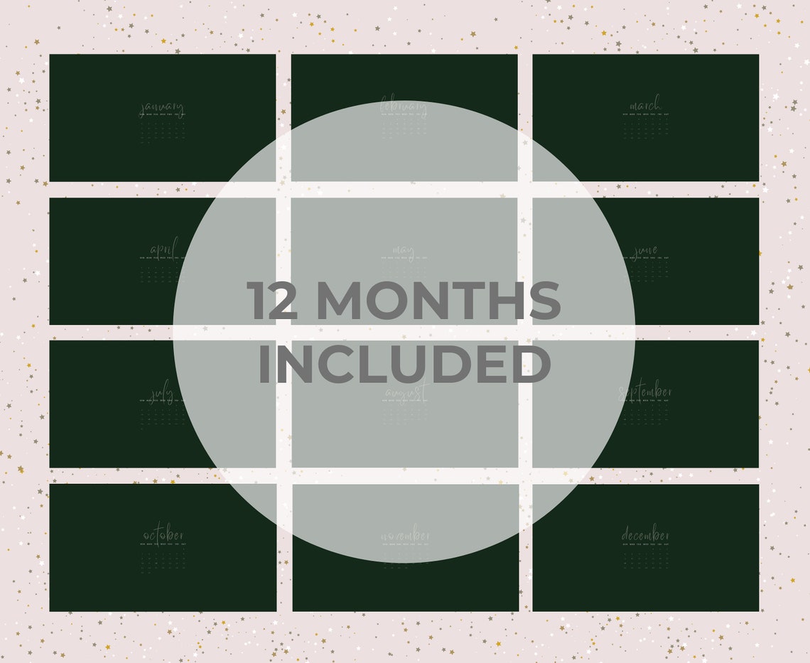 Desktop Wallpaper Organizer, Green Desktop Organizer, Minimalist ...